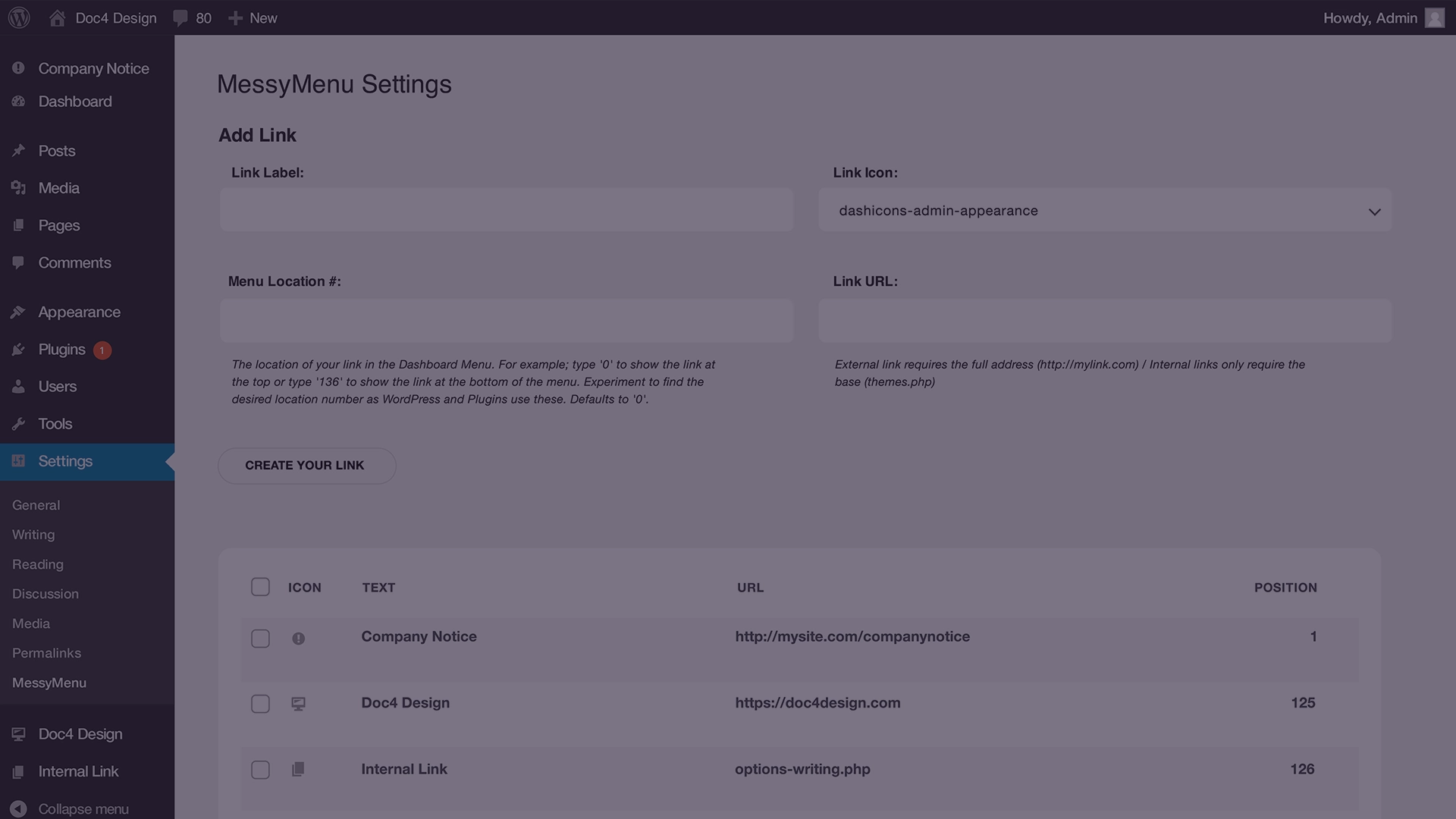 WordPress Plugin | MessyMenu